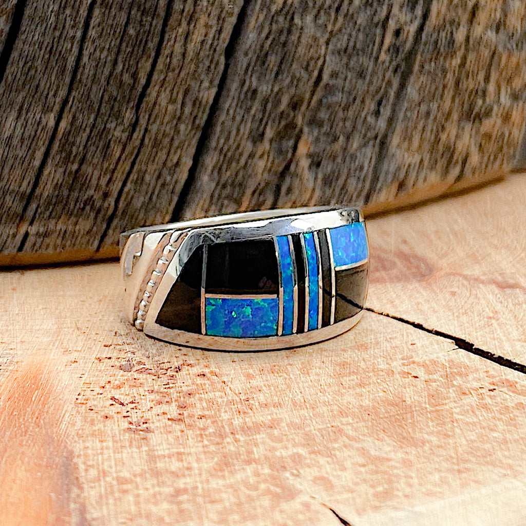 Black Beauty Inlay Ring Size 7 *David Rosales Collection* – Native ...